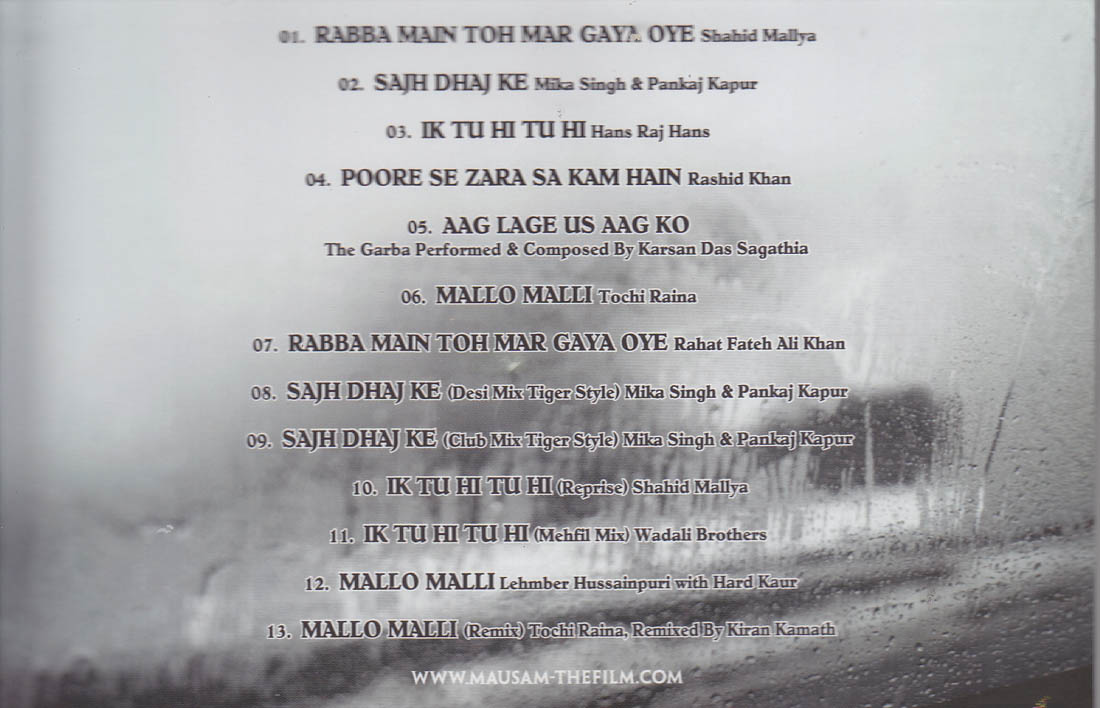 Description - Mausam Hindi Film CD
