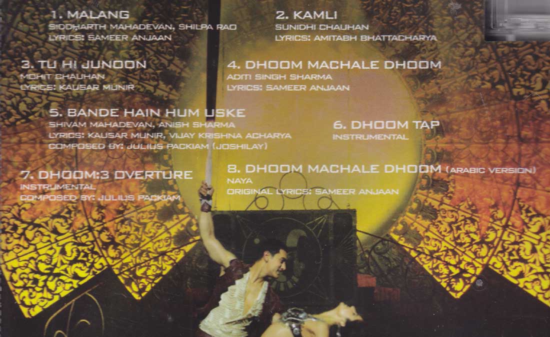 Description - Dhoom 3 Hindi Audio CD